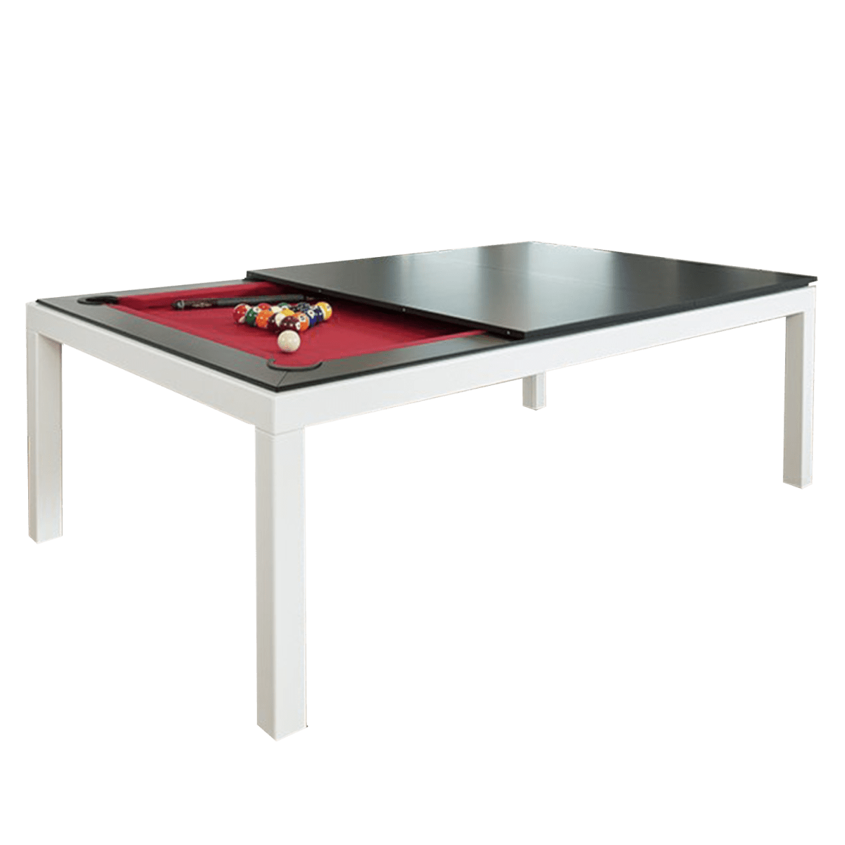 Fusion White Powder Coated Pool Table - Premium Pool & Billiard Tables ...