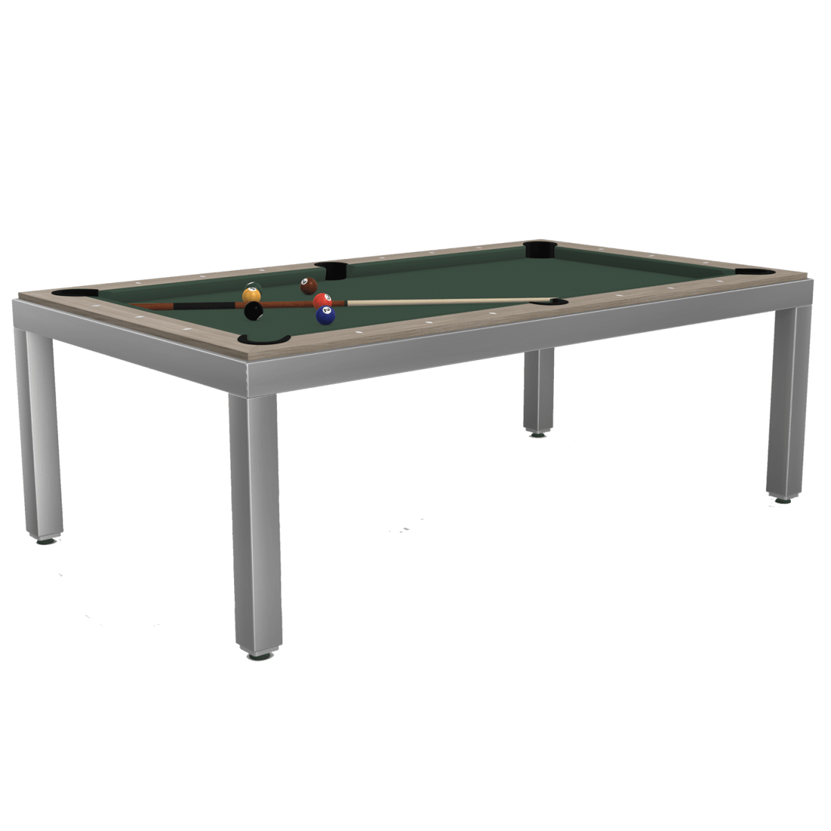 Fusion Brushed Stainless Steel Pool Table - Premium Fusion Billiard ...